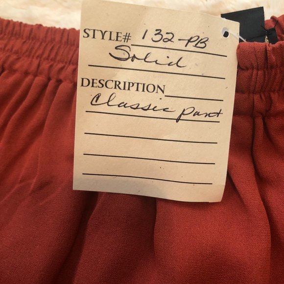 ANNE NAMBA | Pants & Jumpsuits | Anne Namba Designs Classic 0 Silk Pants New Wtag Sz M Sheer ...